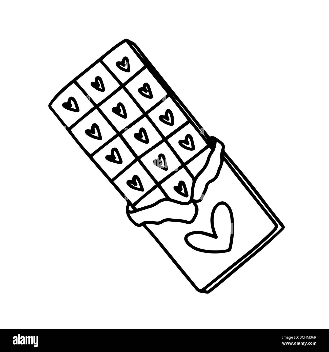 Bar chocolate icon doodle Black and White Stock Photos & Images - Alamy