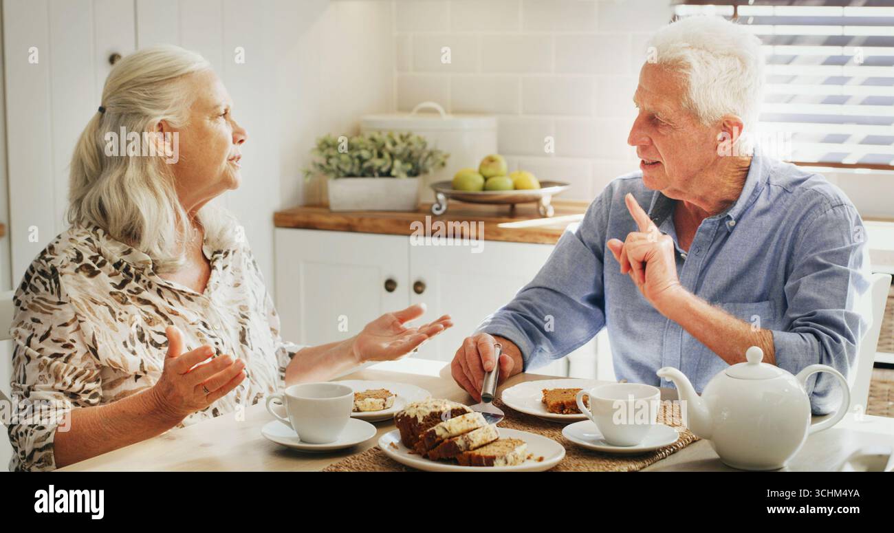 Couple eating breakfast disagreement hi-res stock photography and ...