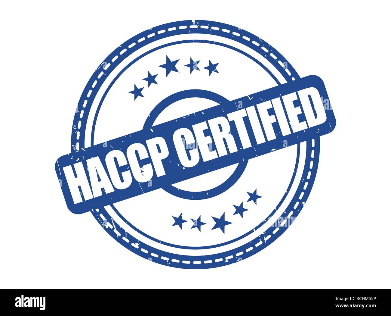 A HACCP Certified Rubber Stamp Seal with a Star Border Stock Vector ...