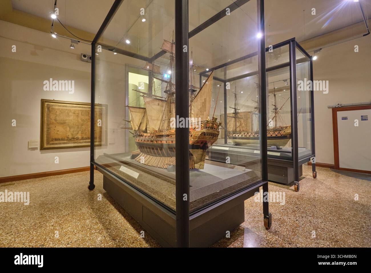 Detailed old sailing ship models, examples of maritime history. At the ...