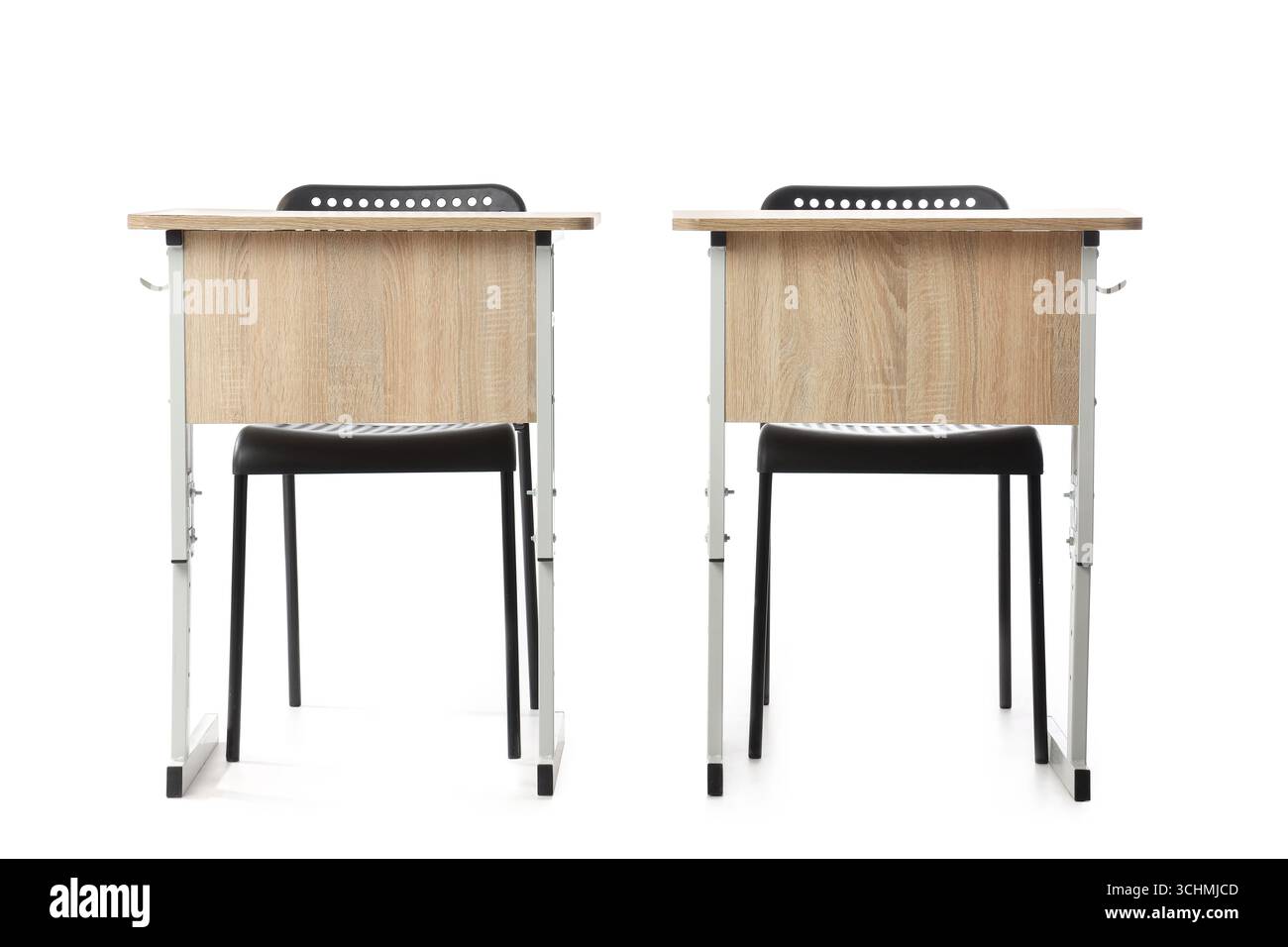 Desks chairs empty classroom Cut Out Stock Images & Pictures - Alamy