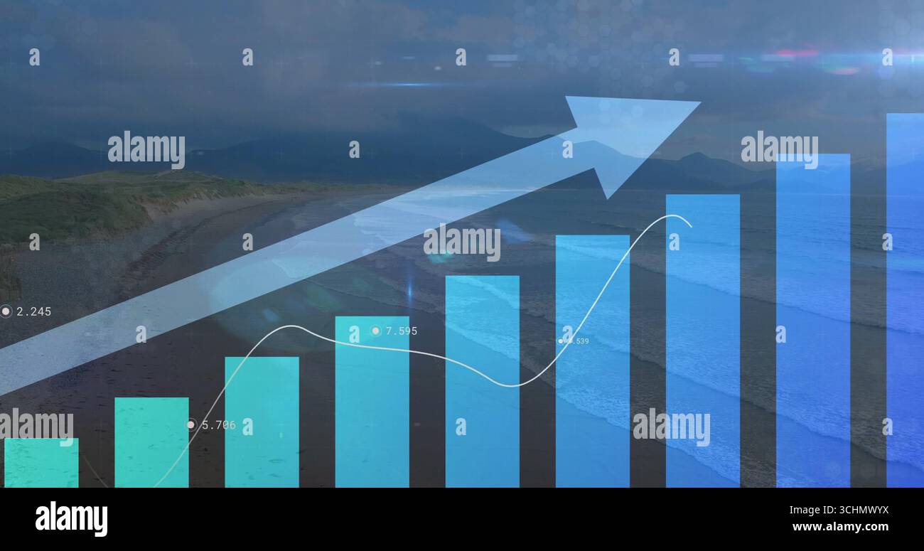 Overlaying translucent market chart hi-res stock photography and images ...