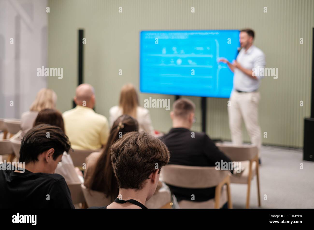 Leader delivers business presentation hi-res stock photography and ...
