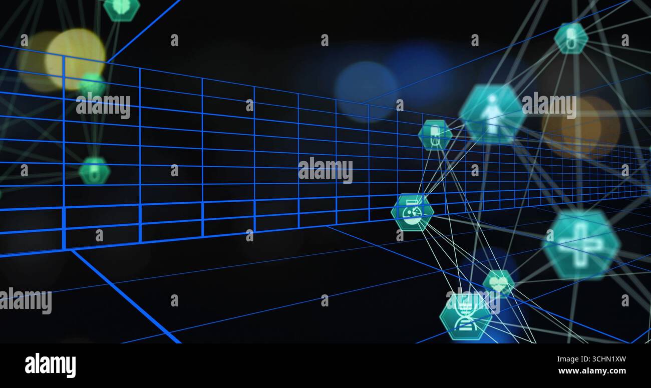 Teal hex icons hi-res stock photography and images - Alamy