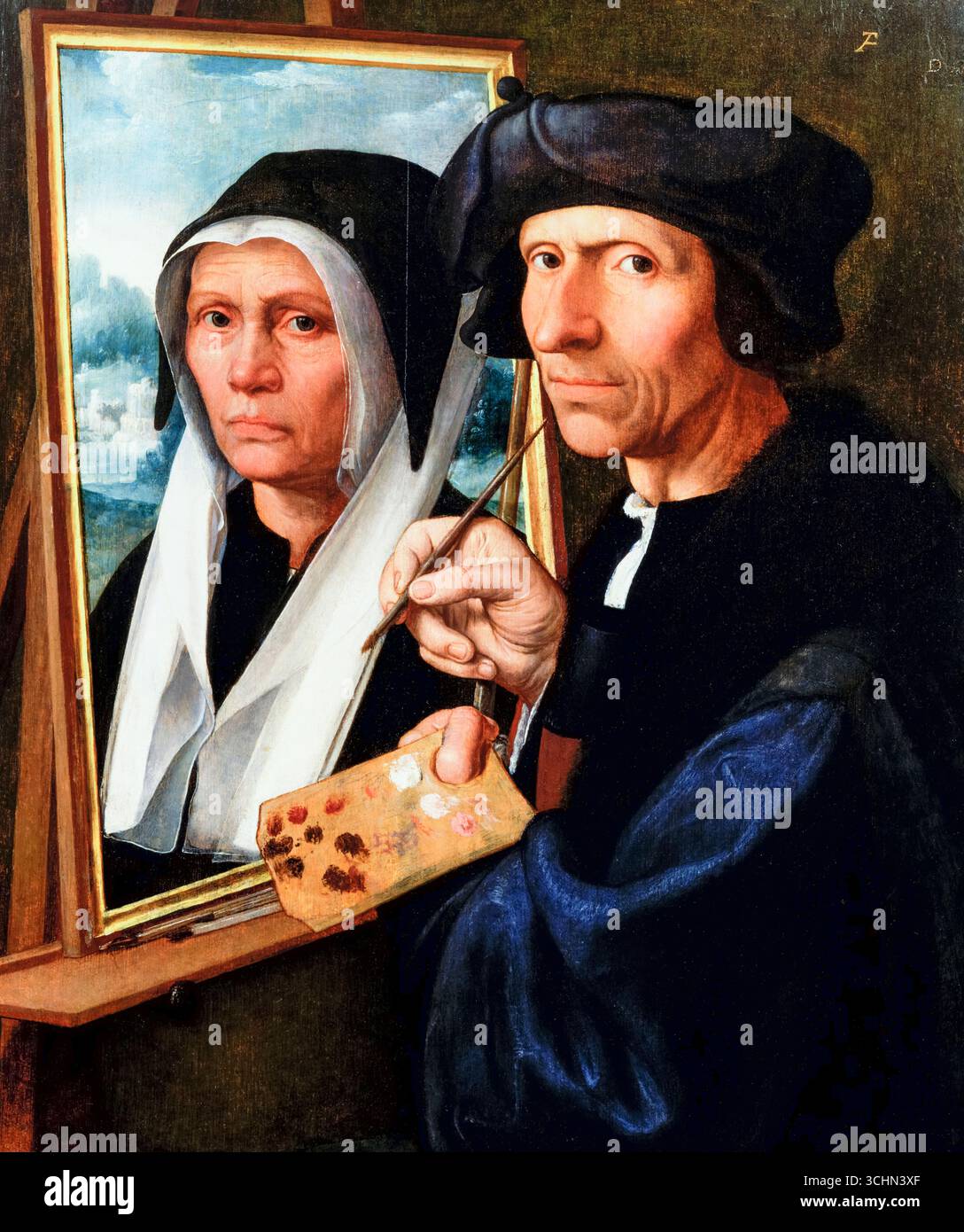 Jacob Cornelisz van Oostsanen (before 1470-1533), painting a portrait ...