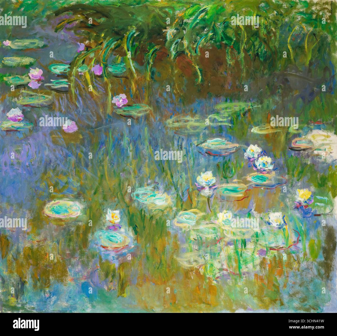 Claude Monet, Water lilies, painting in oil on canvas, 1922 Stock Photo ...