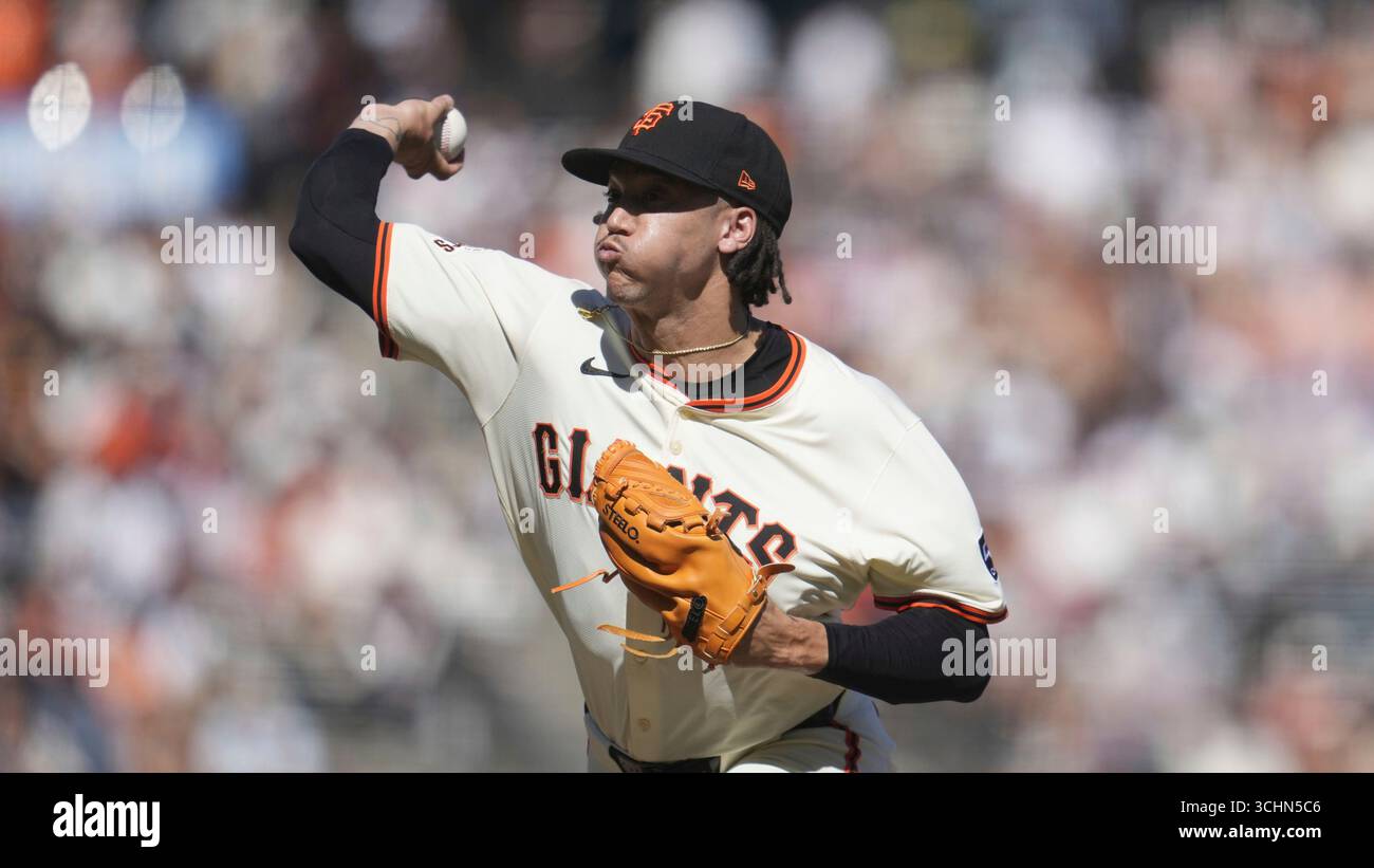 San Francisco Giants pitcher Spencer Bivens during a baseball game ...