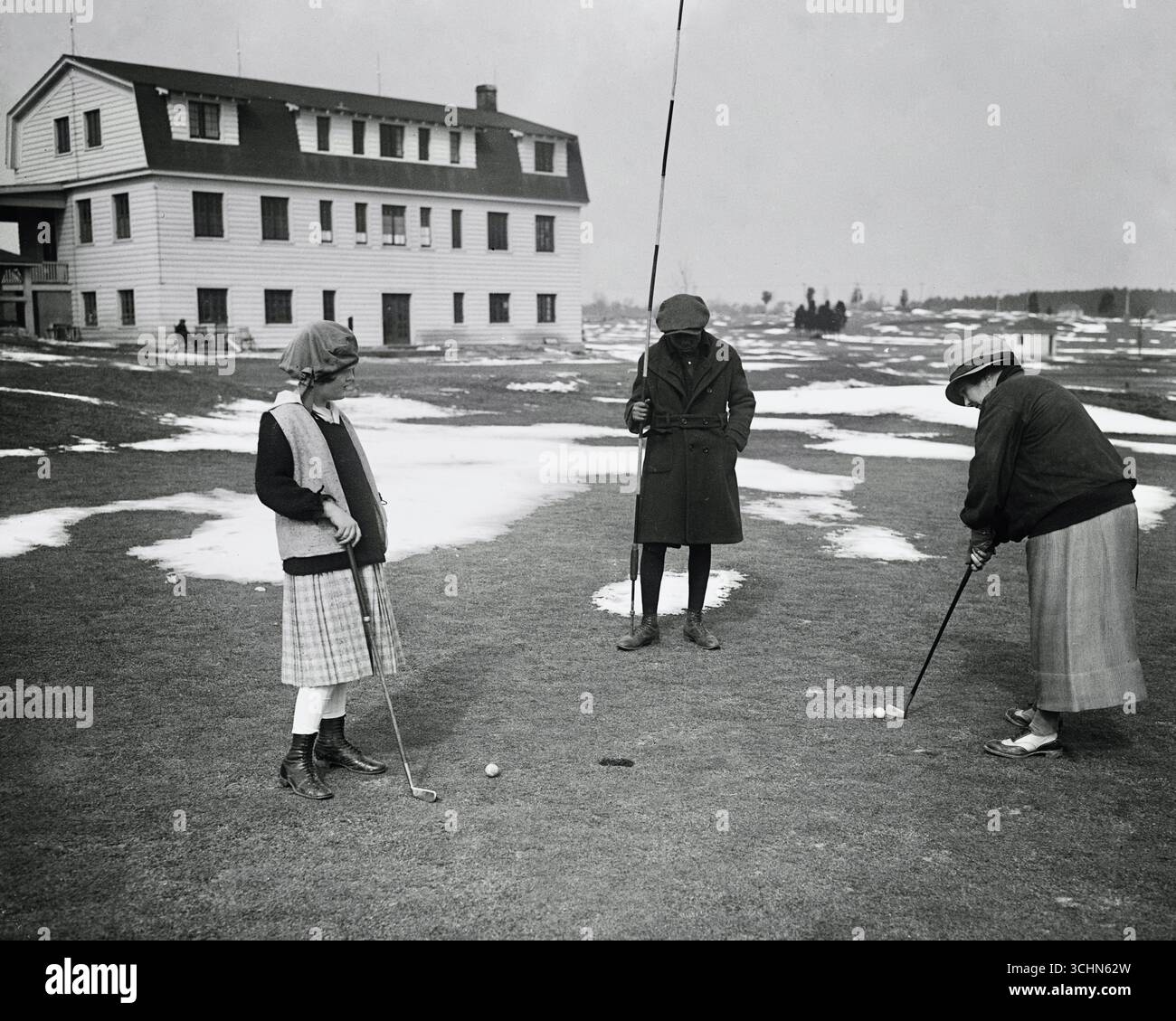 Mae Ella Nolan, Congresswoman from California playing golf with her ...