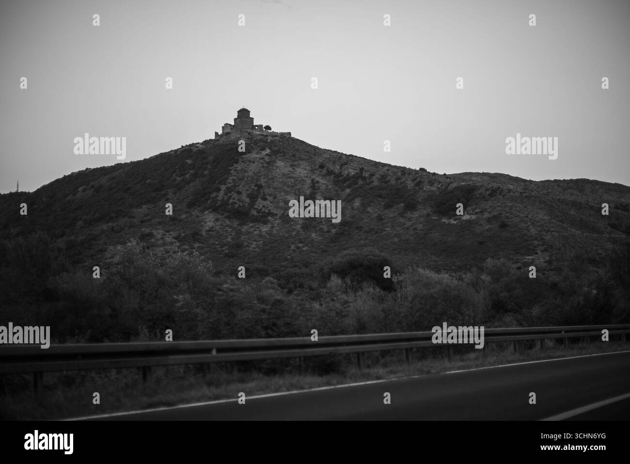 Silhouette of Jvari Monastery, 6th century Georgian Orthodox Christian ...