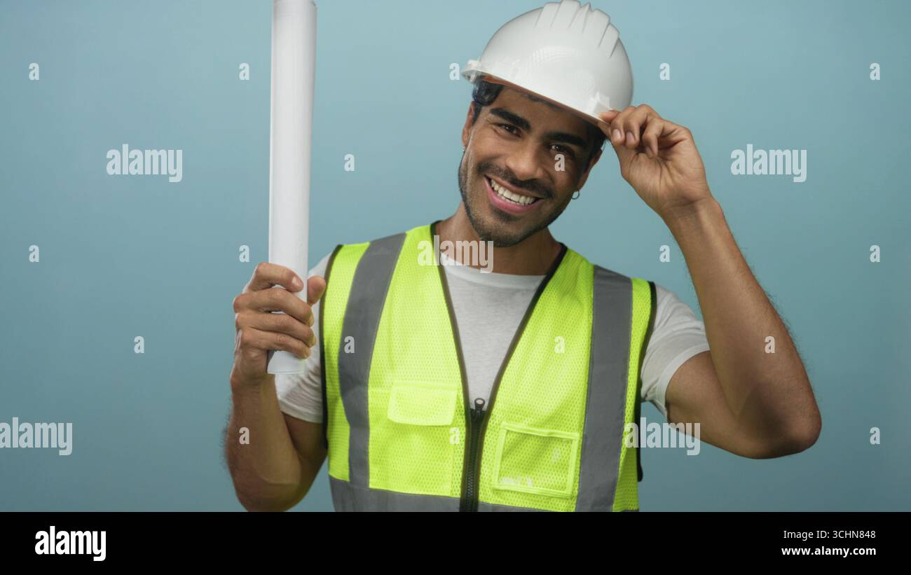 Man hispanic engineer wearing hi hi-res stock photography and images ...