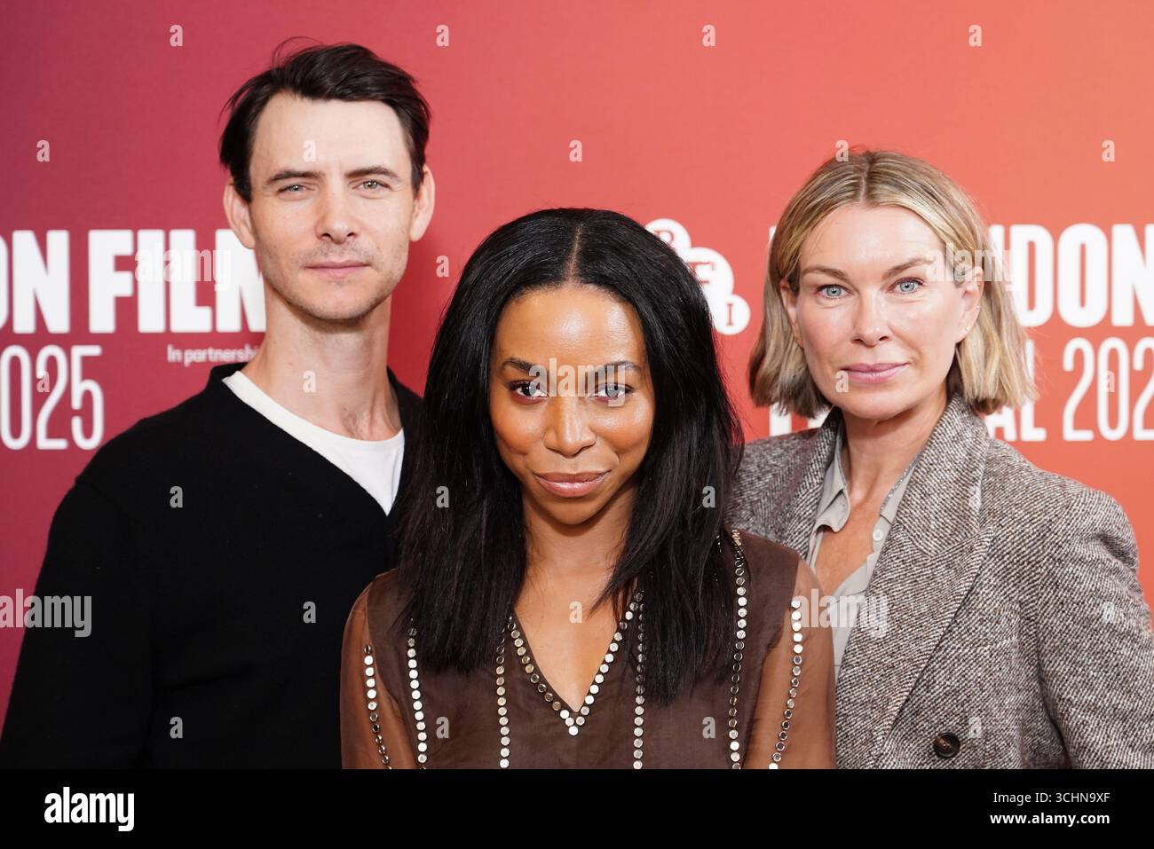 (left to right) Harry Lloyd, Pippa Bennett-Warner, and Pippa Vosper ...