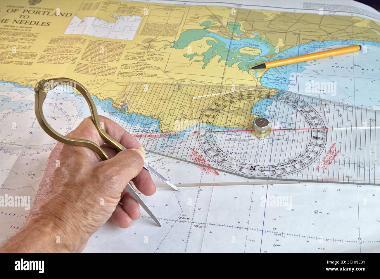 Sailor paper chart hi-res stock photography and images - Alamy
