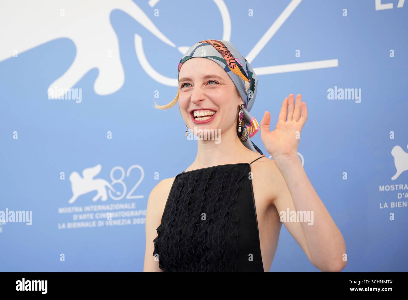 Fanni Wrochna poses for photographers at the photo call for the film 'Duse' during the 82nd ...