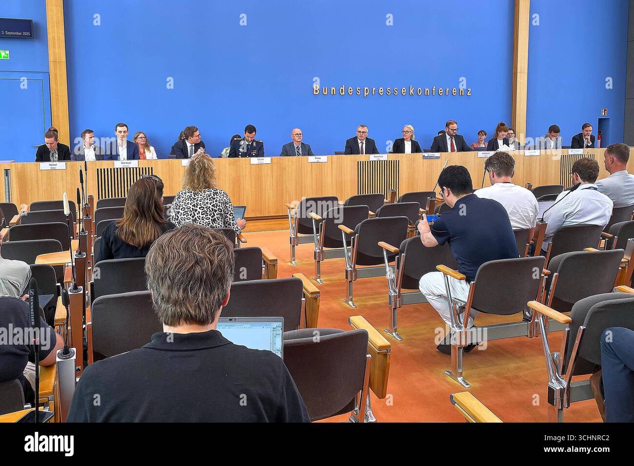 Berlin, Deutschland, 03.09.2025: Bundespressekonferenz ...