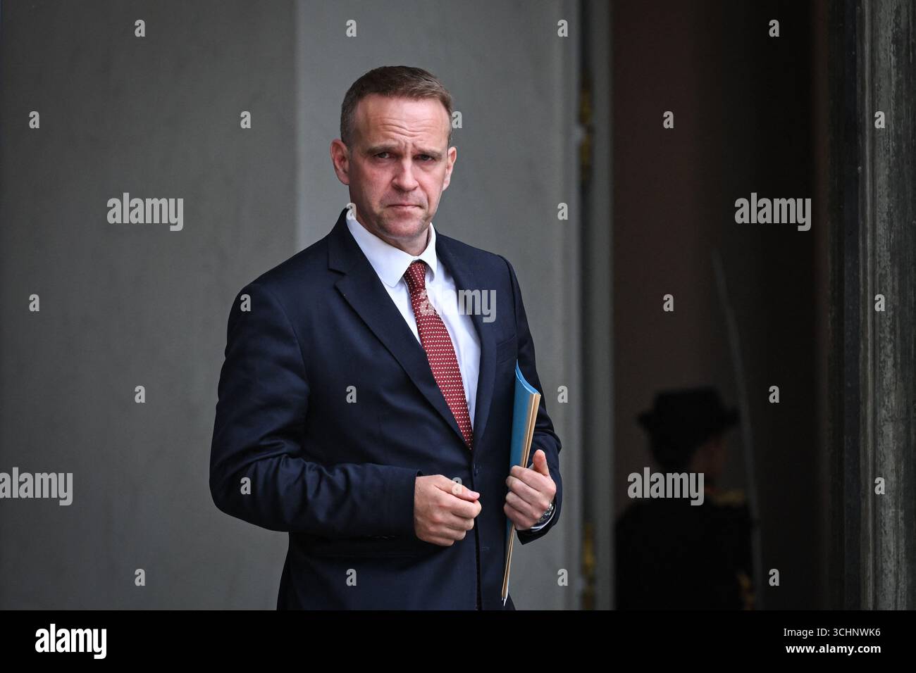 French Minister for Industry and Energy Marc Ferracci exits the Elysee ...