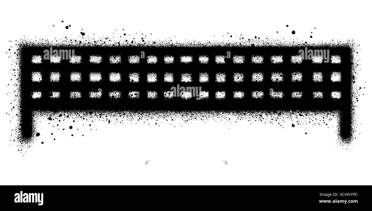 Tennis ball net in graffiti style with black sprat paint. vector ...