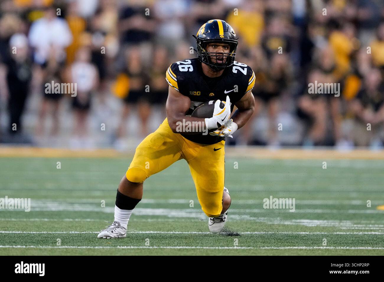 Iowa running back Xavier Williams runs up field during the second half ...