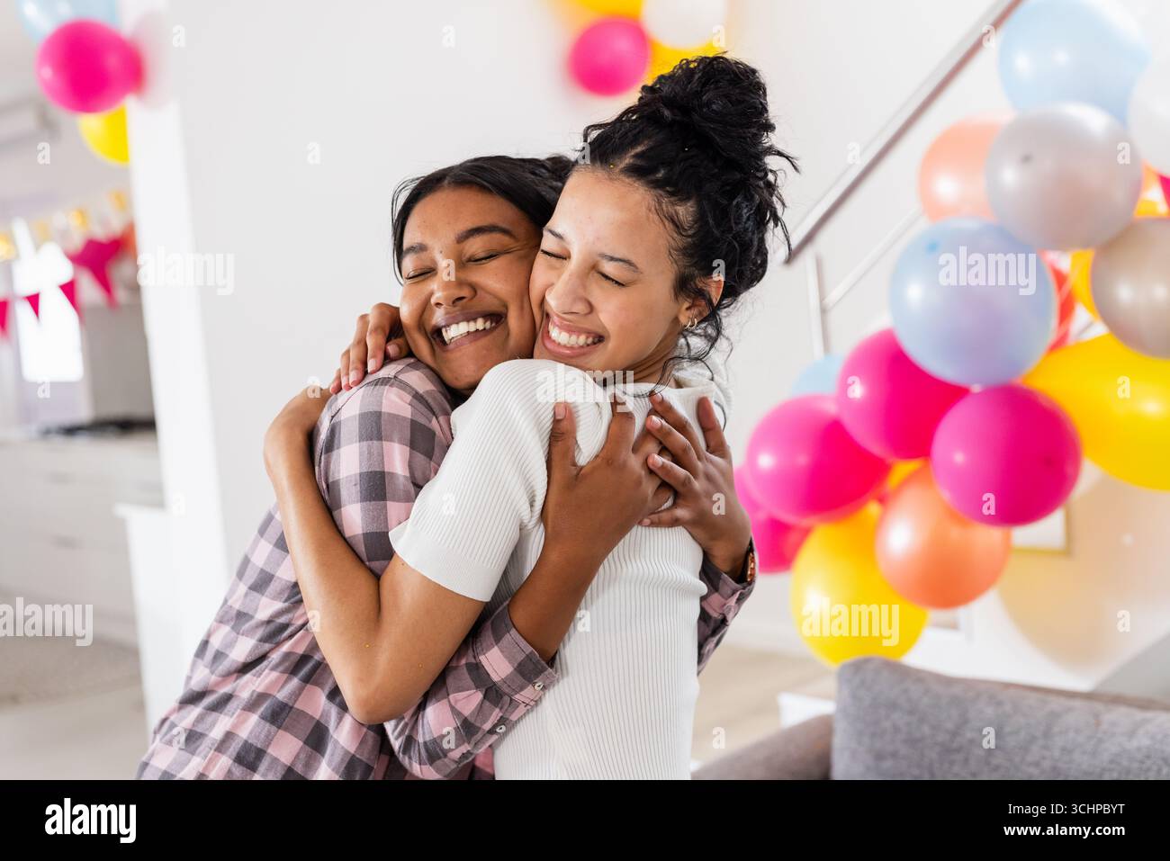 Two close friends joyfully bonding hi-res stock photography and images ...