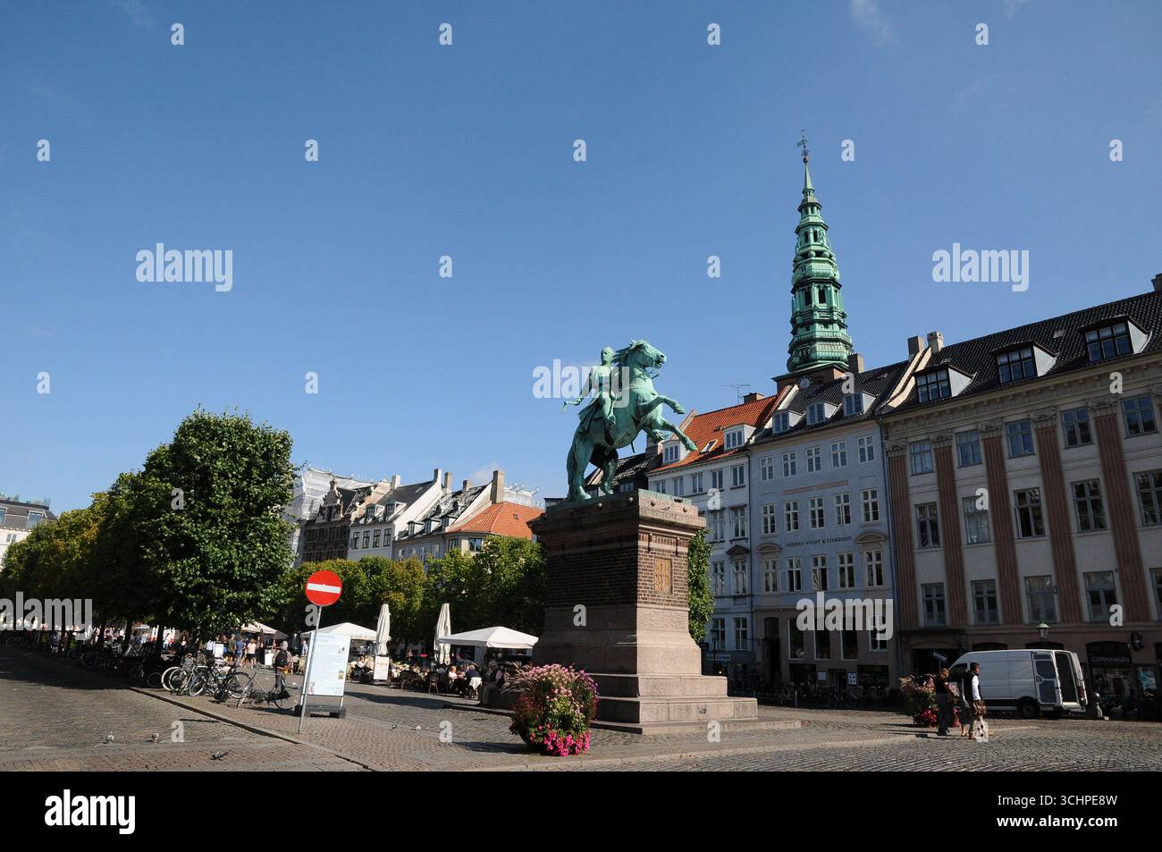 Copenhagen/ Denmark/03 september 2024/Statue of bishop abalon on horse ...