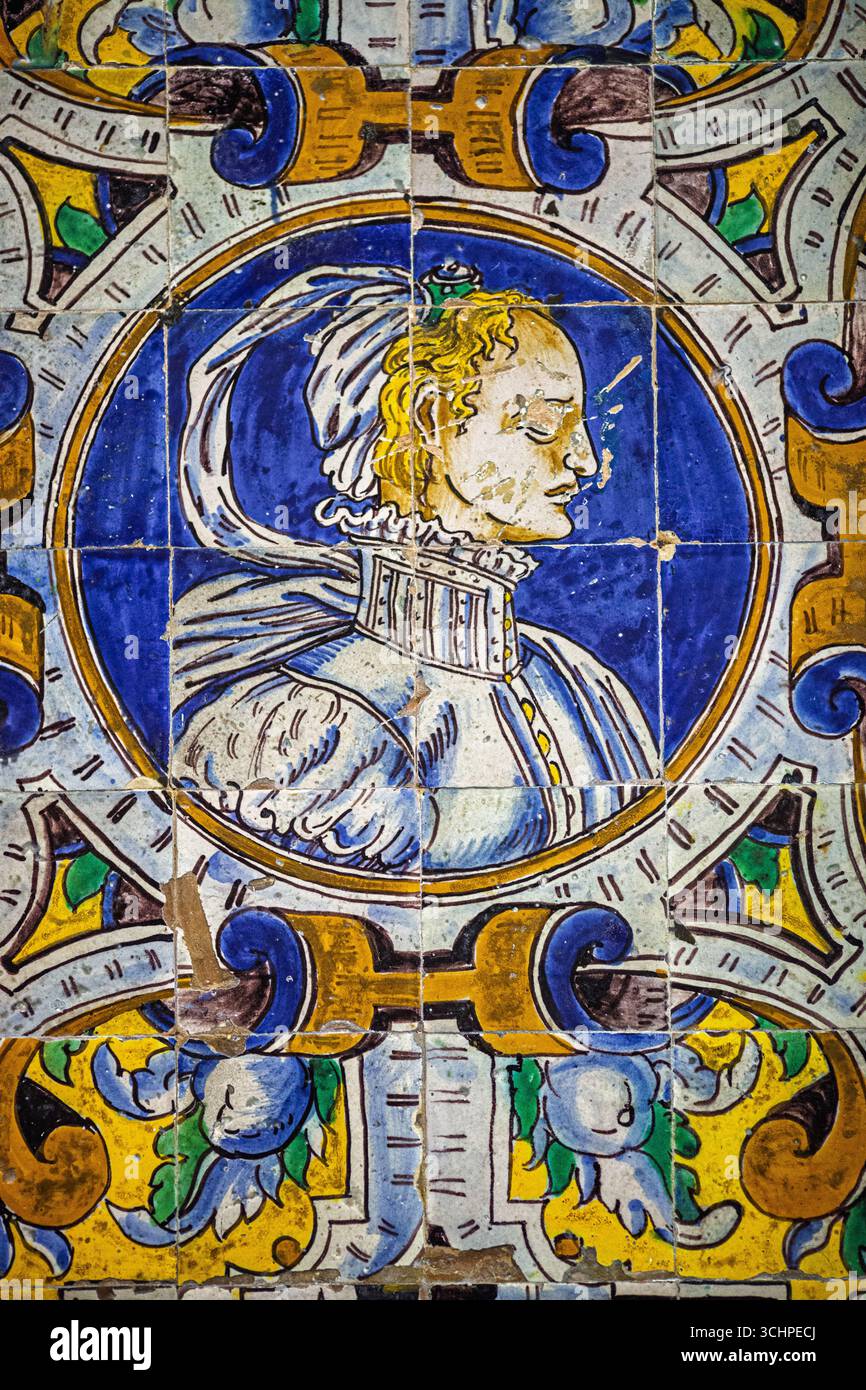 A ceramic portrait depicts Queen Isabel of Portugal in Renaissance ...