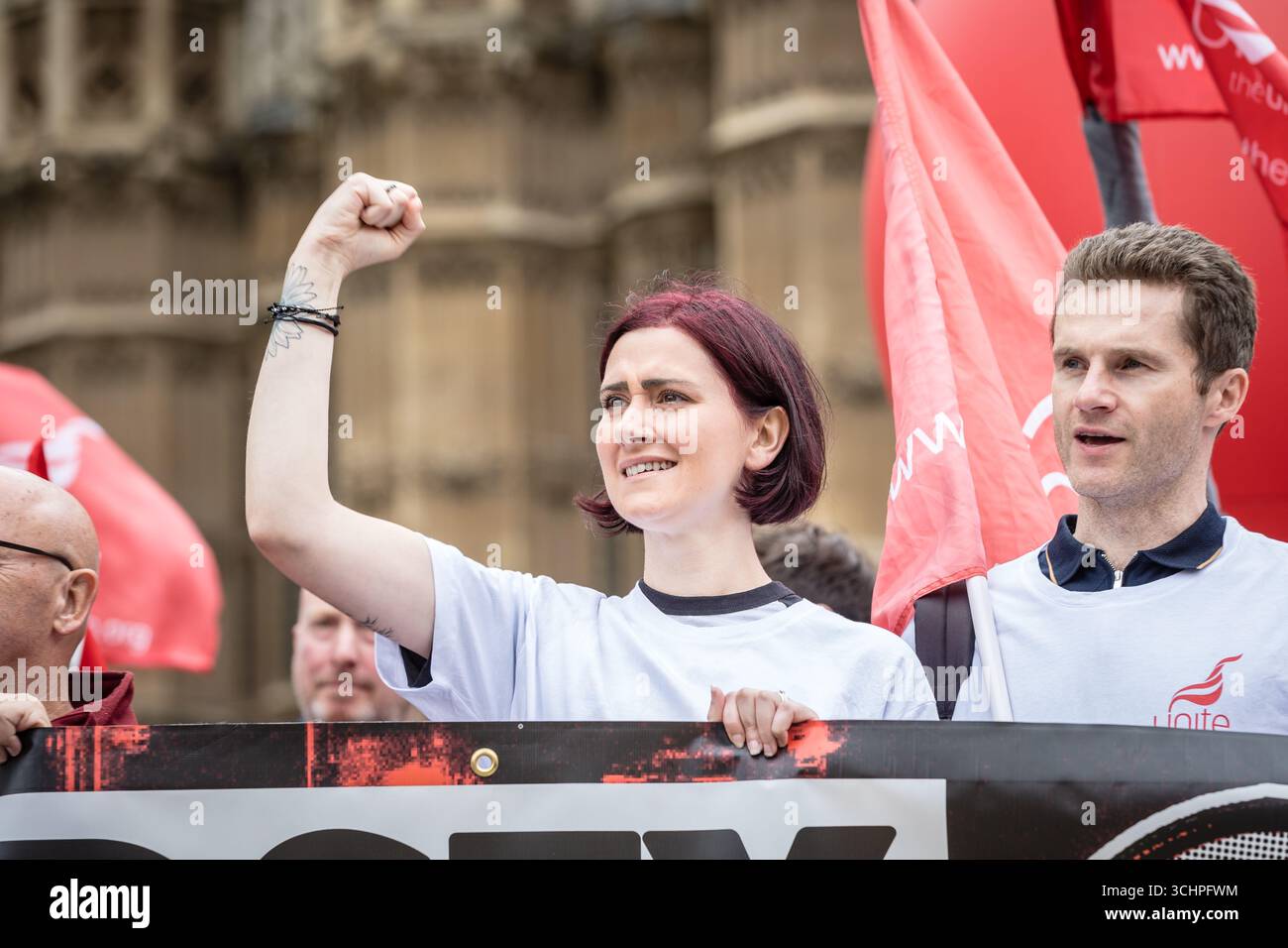 LONDON, UK - 03 Sep 2025: Lindsey oil refinery workers rally outside ...