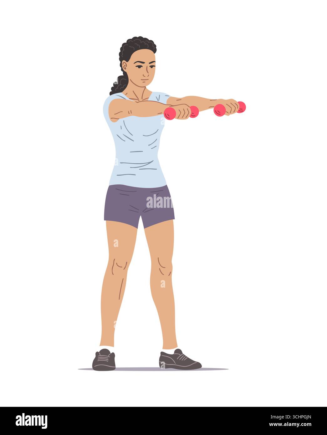 Woman exercise home standing Stock Vector Images - Alamy