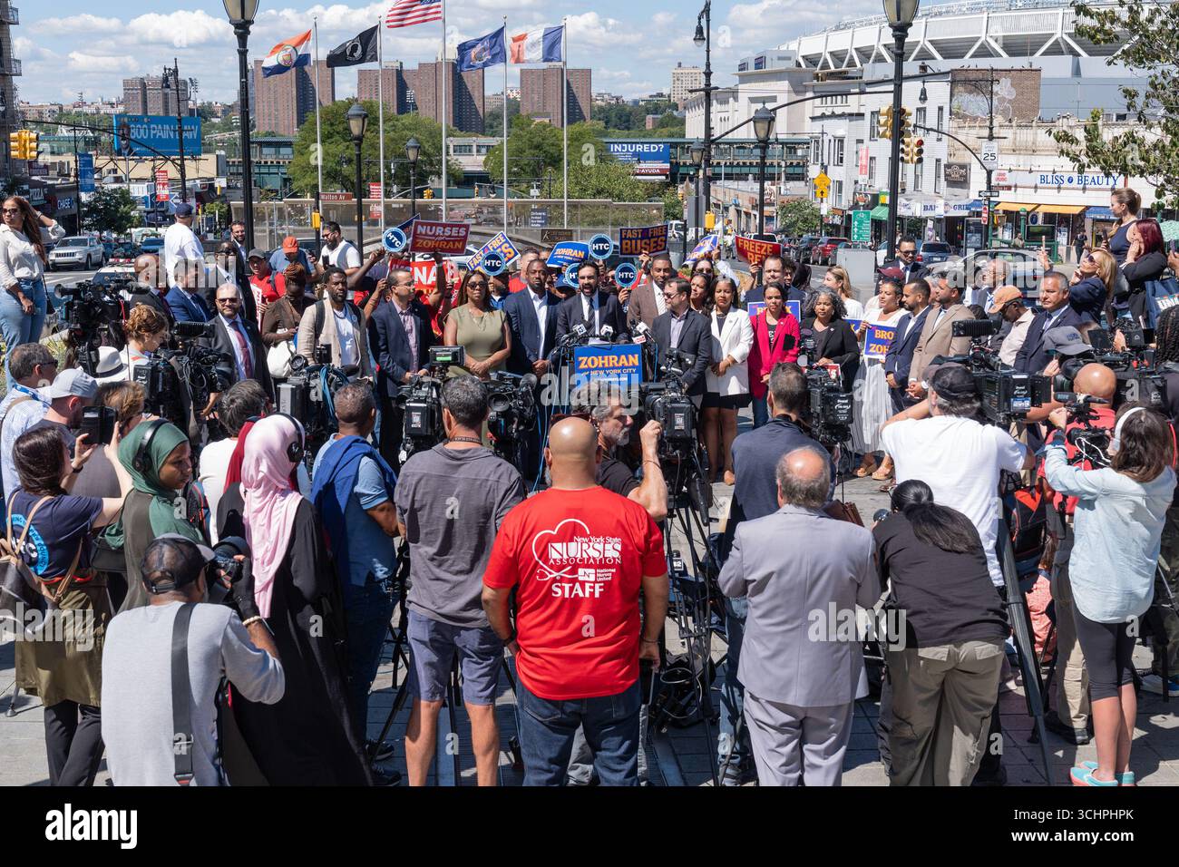 Mayoral candidate Zohran Mamdani speaks at campaign rally as he ...