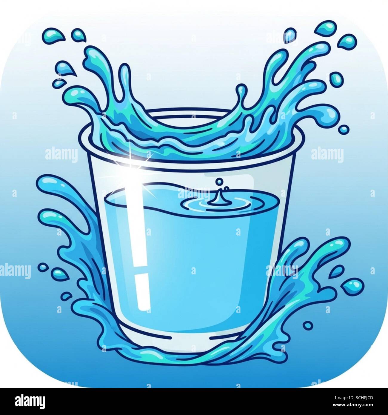 Drinking Water Vector Icon - Glass, Drop, Bottle for Health, Hydration ...