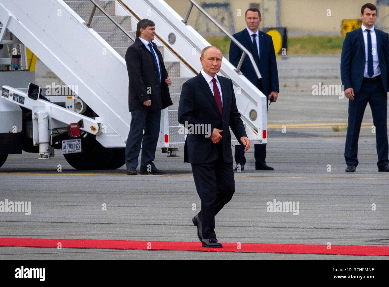 ANCHORAGE, ALASKA, USA - 15 August 2025 - US President Donald Trump ...