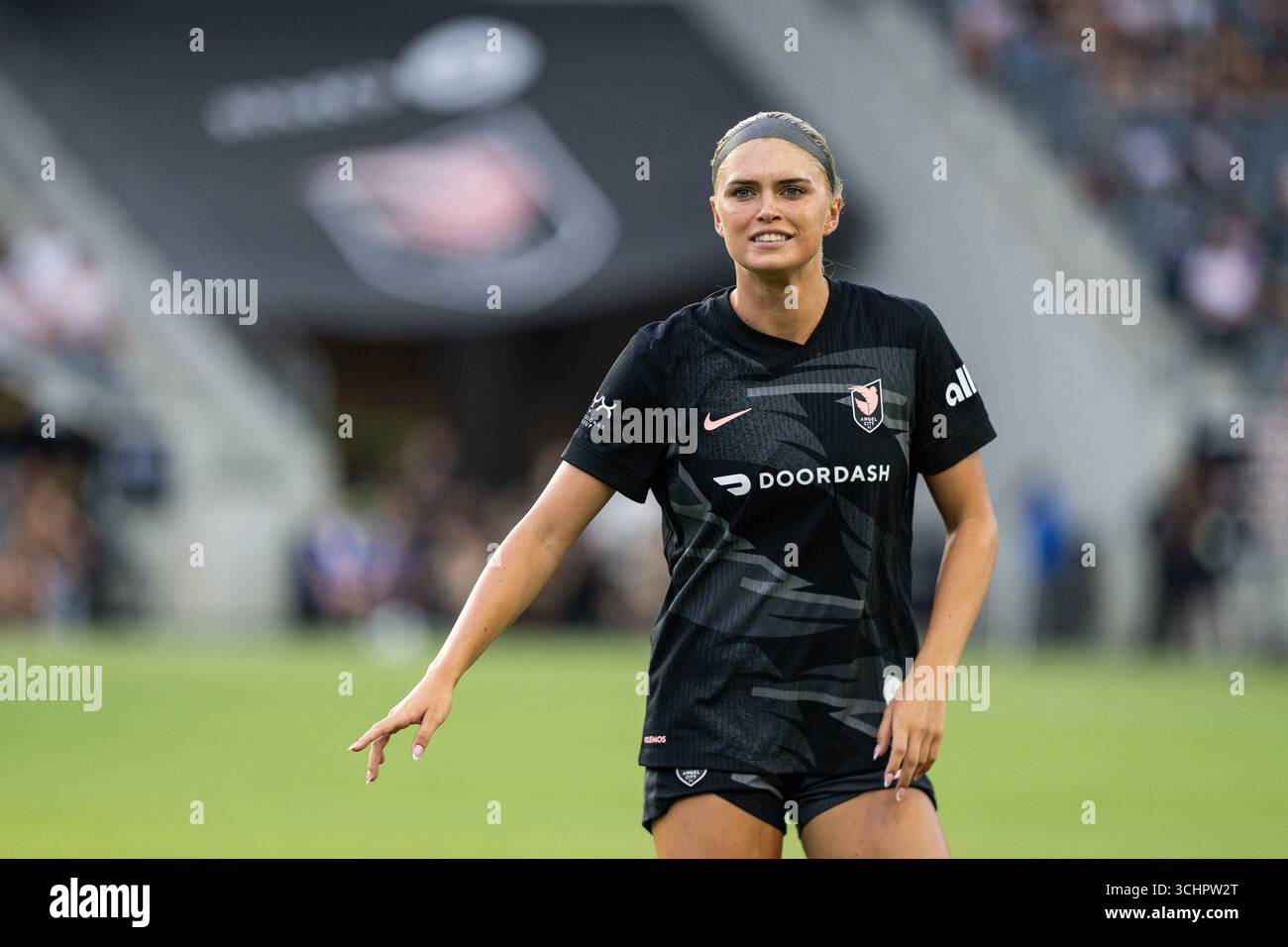 Angel City FC forward Riley Tiernan (33) during a NWSL match against ...