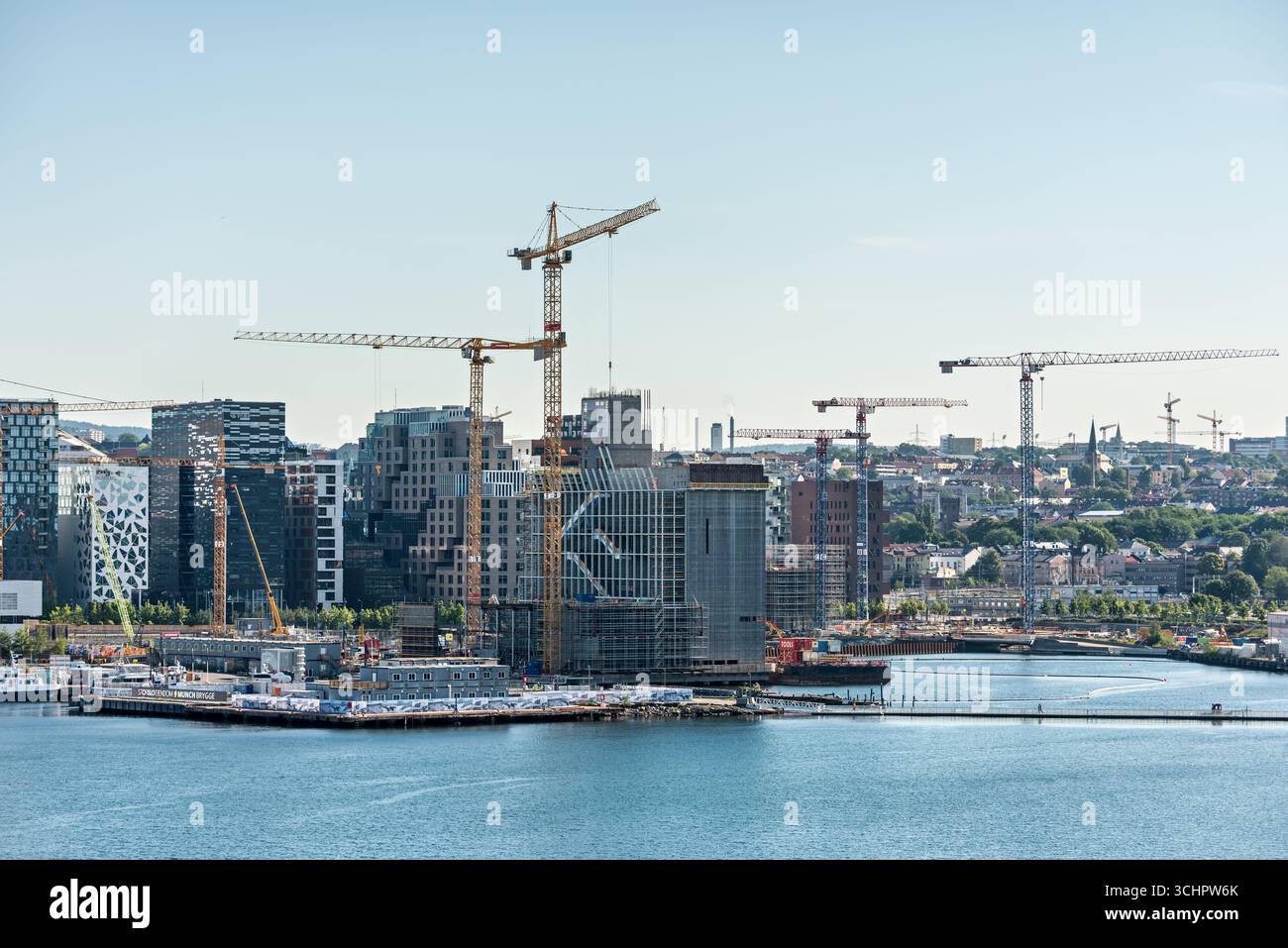 Oslo Waterfront Under Construction With Cranes Oslo Norway // OSLO ...