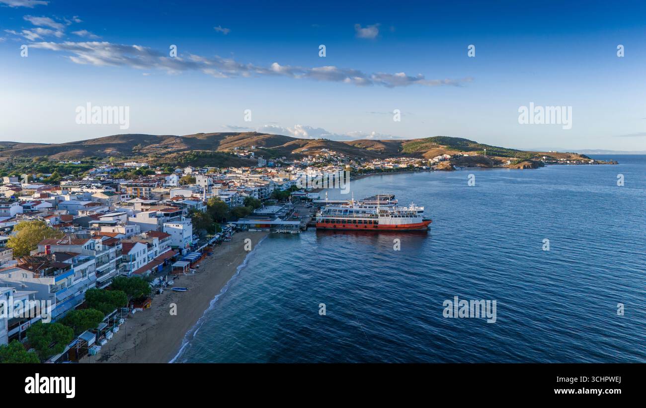 Aerial view of Avsa island, Turkey. Avsa Island view from sea in Turkey ...