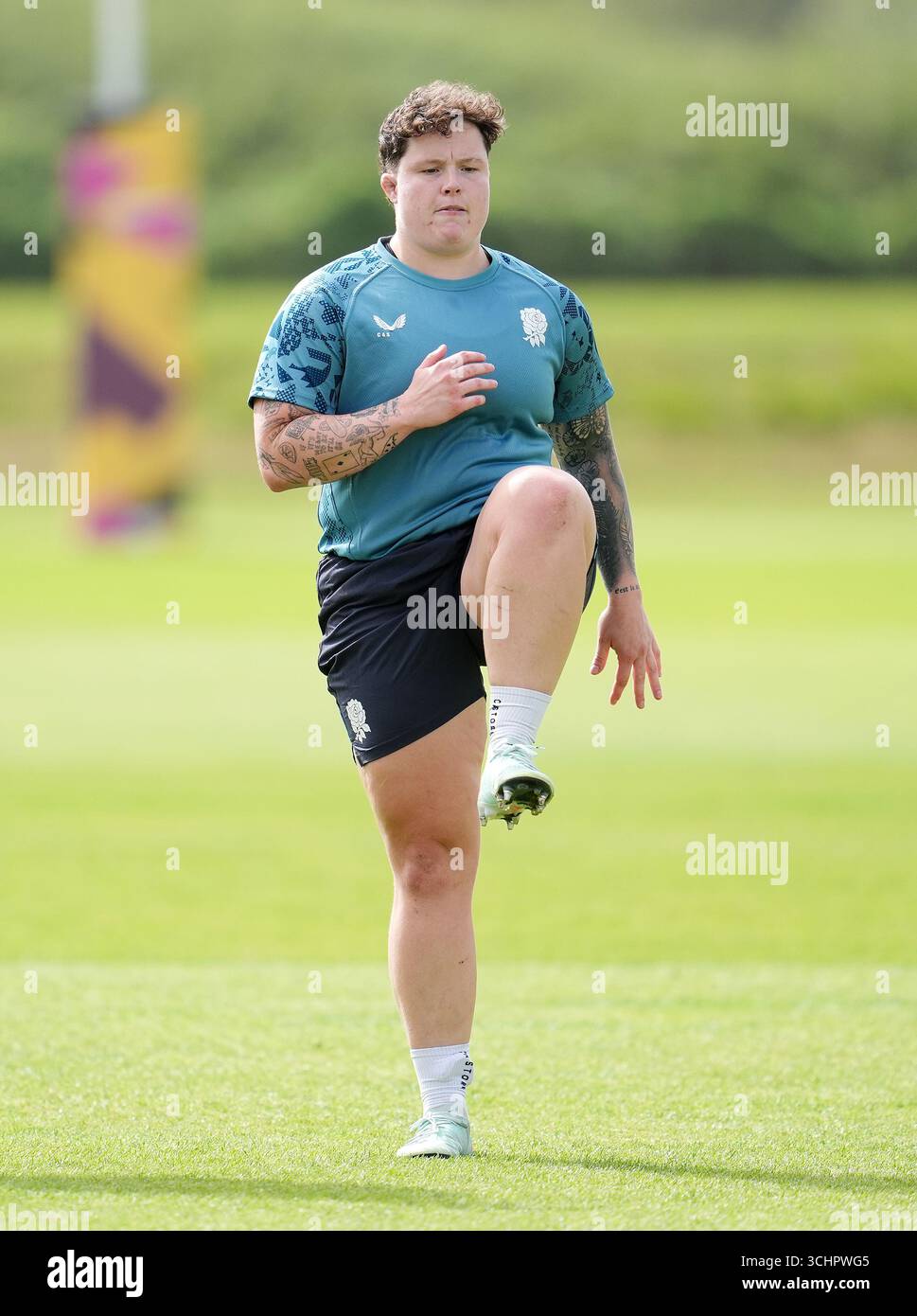 England's Hannah Botterman (right) during a training session at the ...