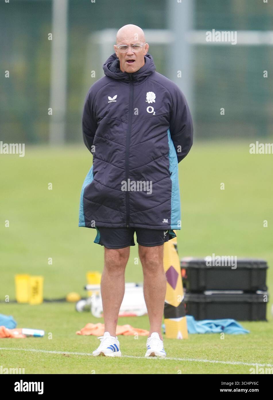 England head coach John Mitchell during a training session at the ...