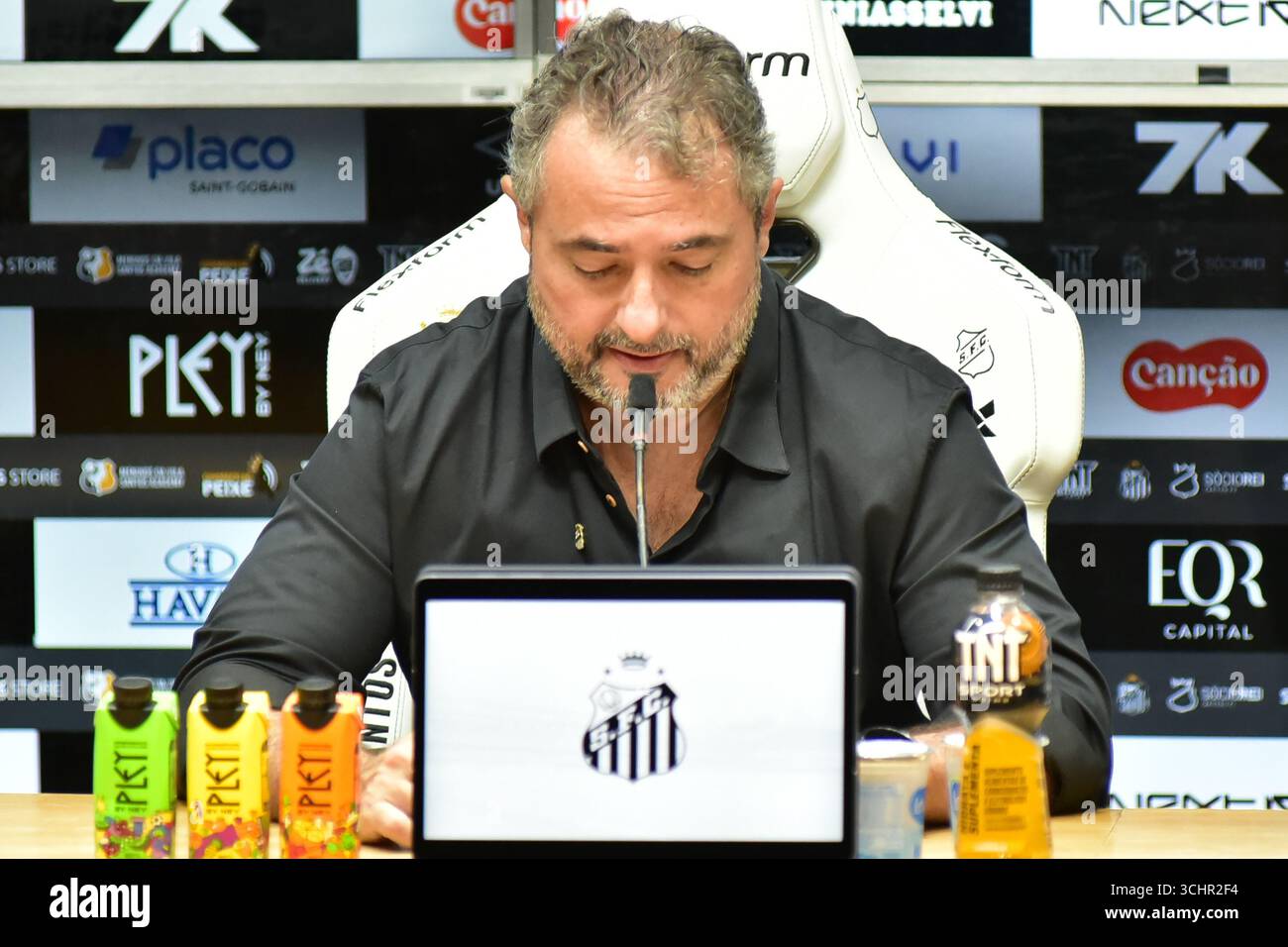 SP - SANTOS - 09/03/2025 - SANTOS, PRESS CONFERENCE SOCCER EXECUTIVE ALEXANDRE MATOS - Alexandre ...
