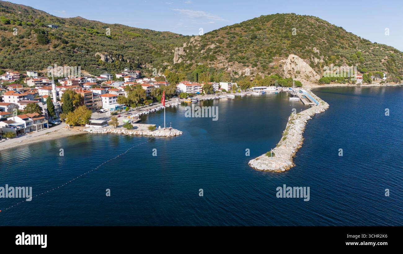 Asmali Village view from sea in Marmara Island of Turkey Stock Photo ...
