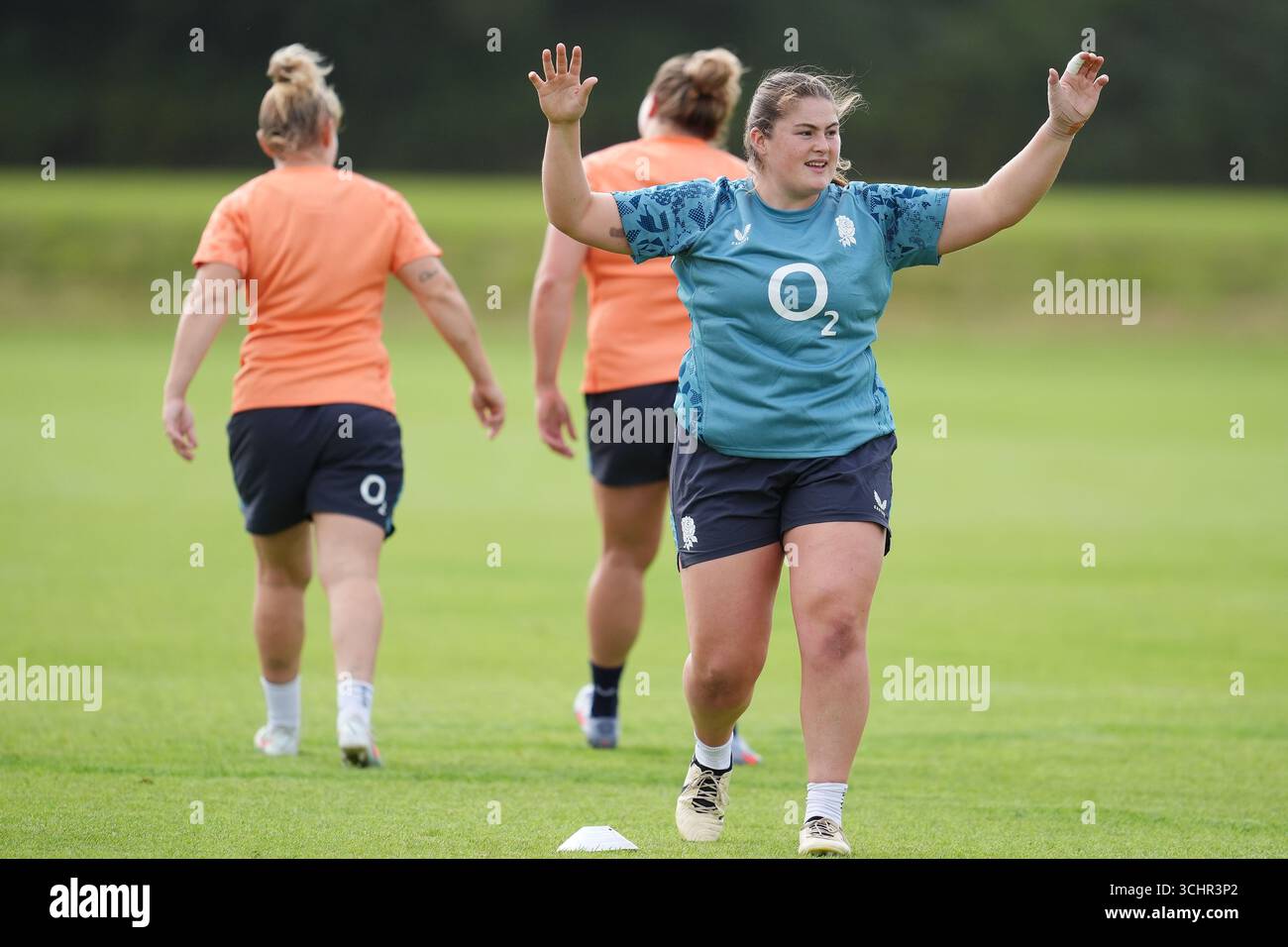 England's Maud Muir (right) during a training session at the University ...