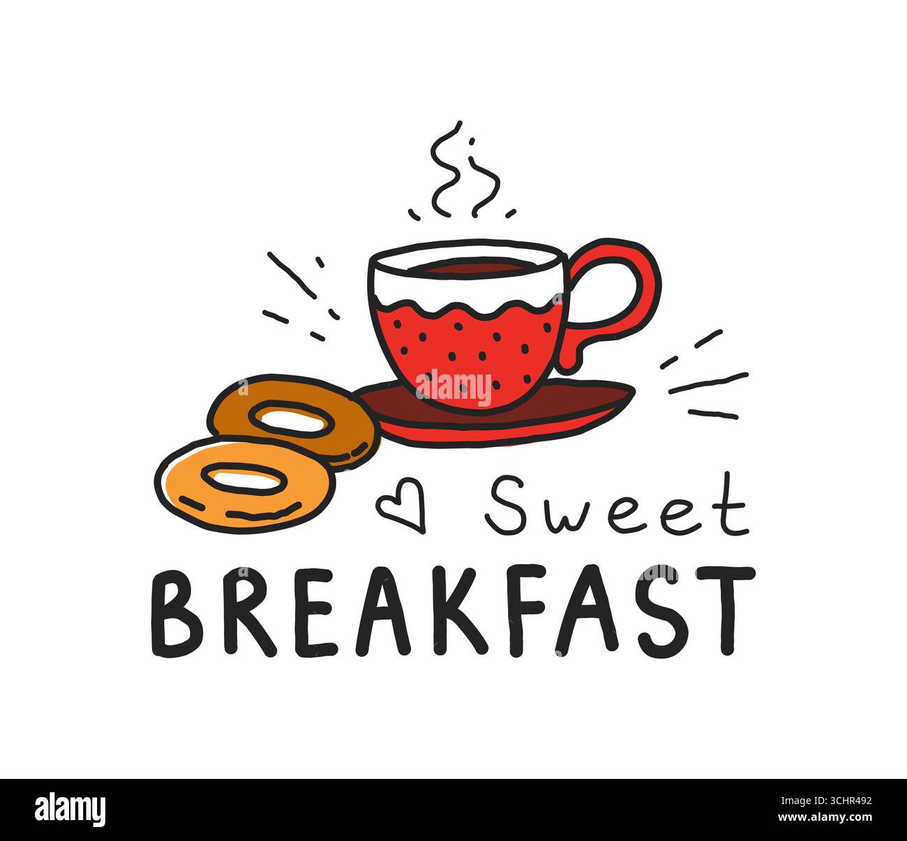 Sweet coffee cake design Stock Vector Images - Alamy