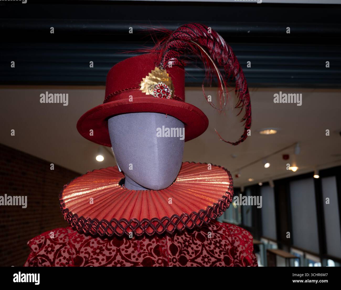 Shakespeare plays costume display, RSC theatre, Stratford-upon-Avon, UK ...