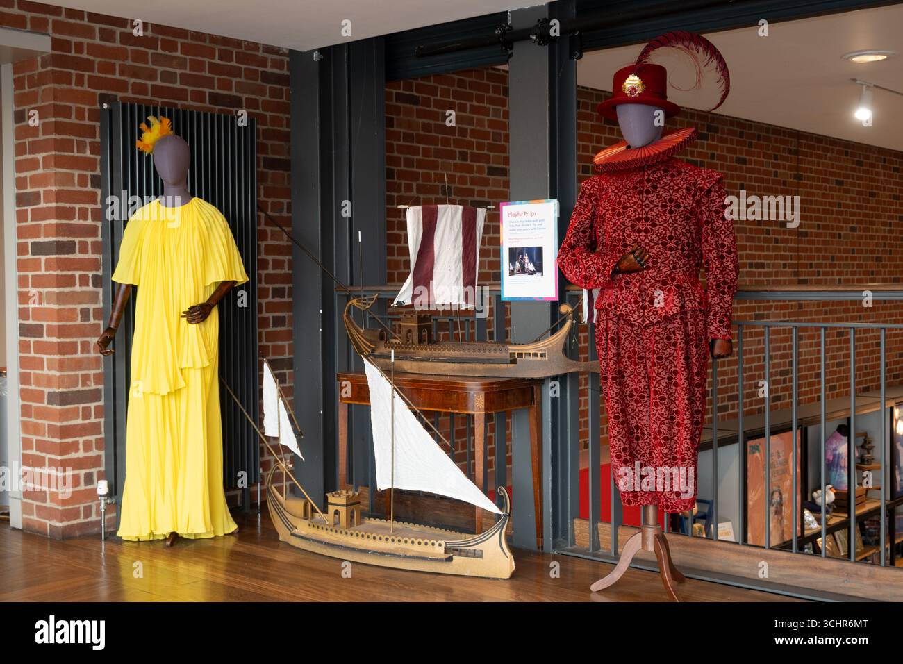 Shakespeare plays costume display, RSC theatre, Stratford-upon-Avon, UK ...