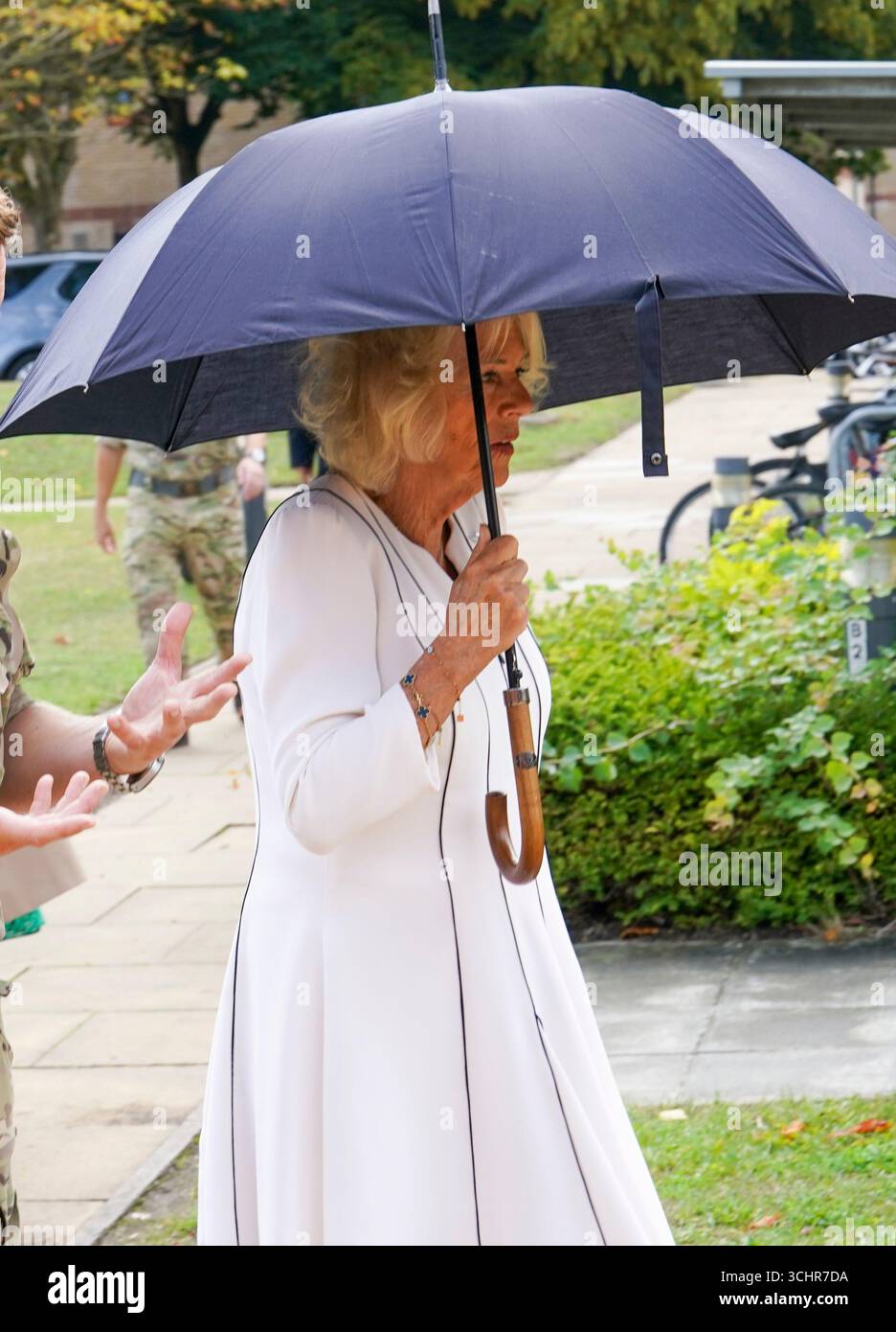 Queen Camilla, as Royal Colonel, during her visit to the 4th Battalion ...