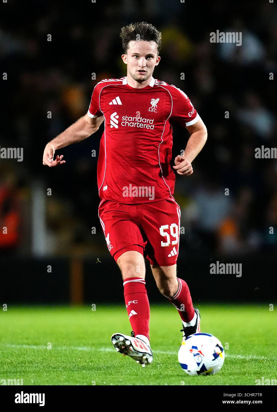 Liverpool's Terence McLaughlin-Miles in action during the Vertu Trophy ...