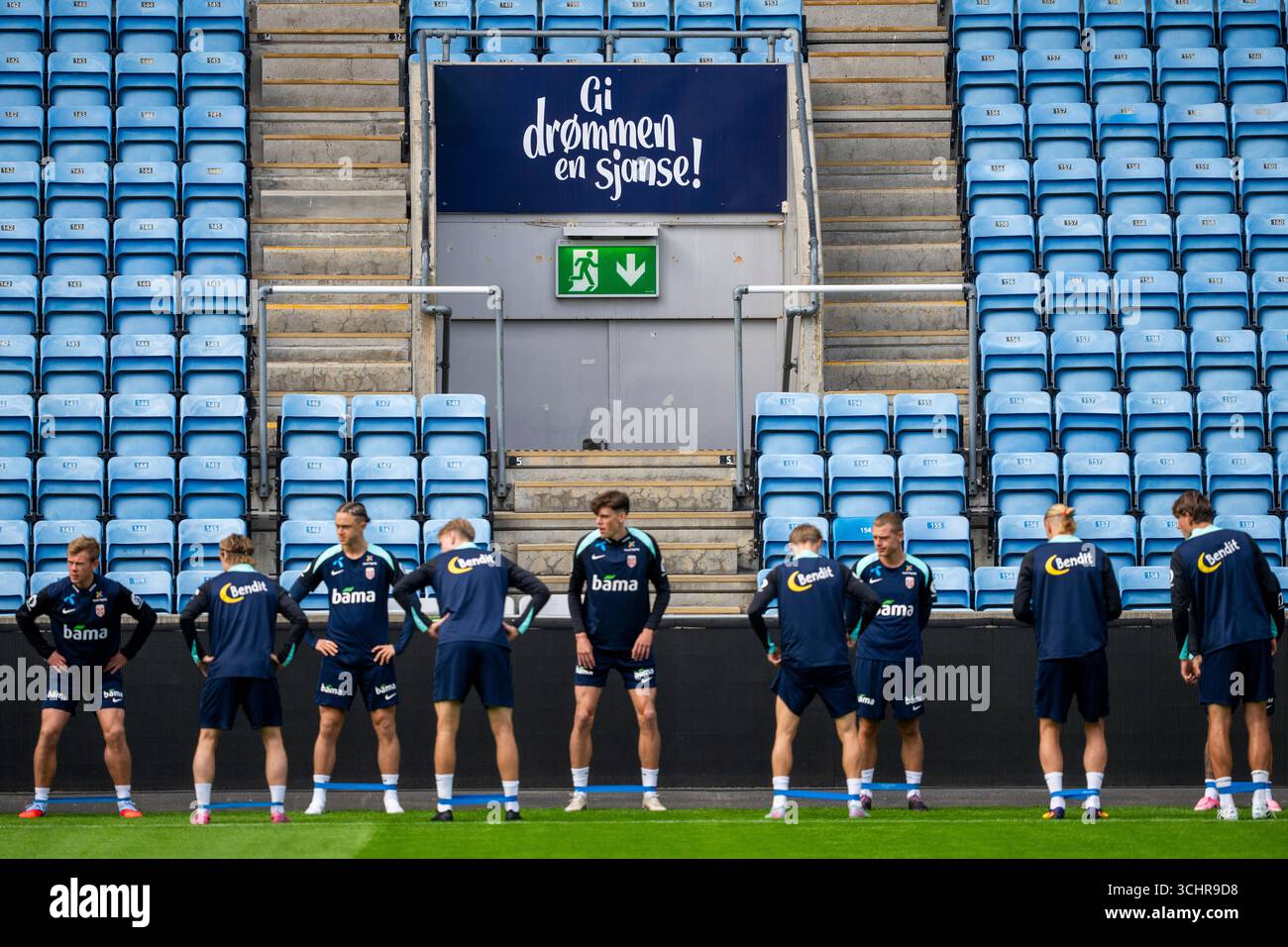 Oslo 20250903. The Norwegian men's national football team trains at ...