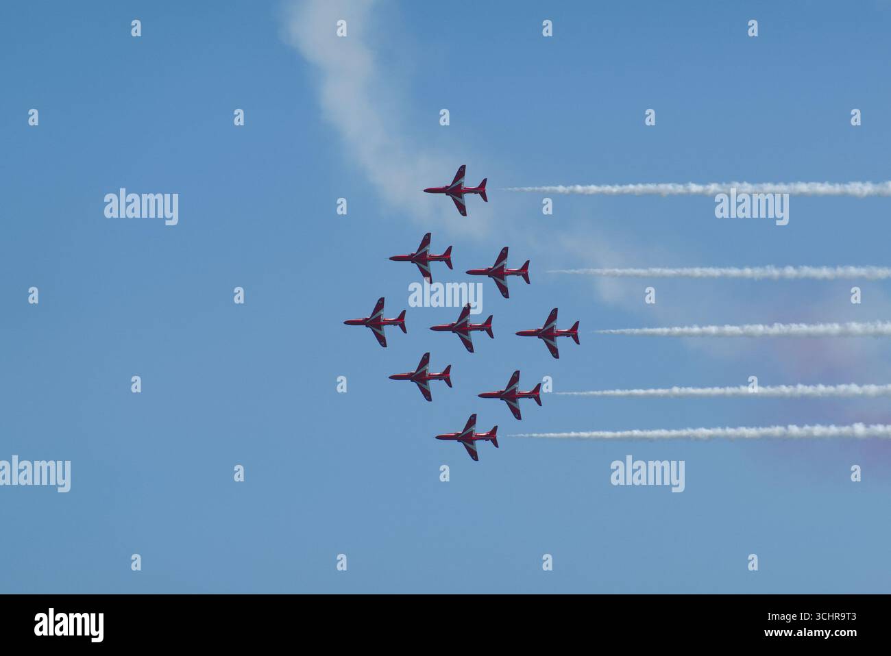 Royal Air Force Red Arrows aerobatic display team at Eastbourne ...