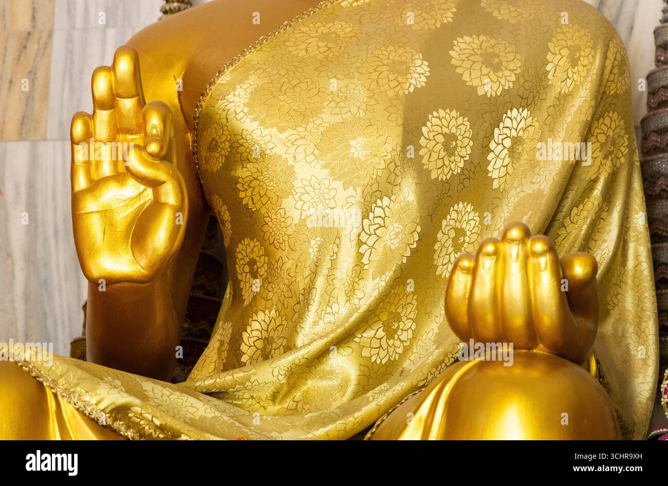 Sacred hand gesture (Mudra) of a holy deity inside a temple Stock Photo ...