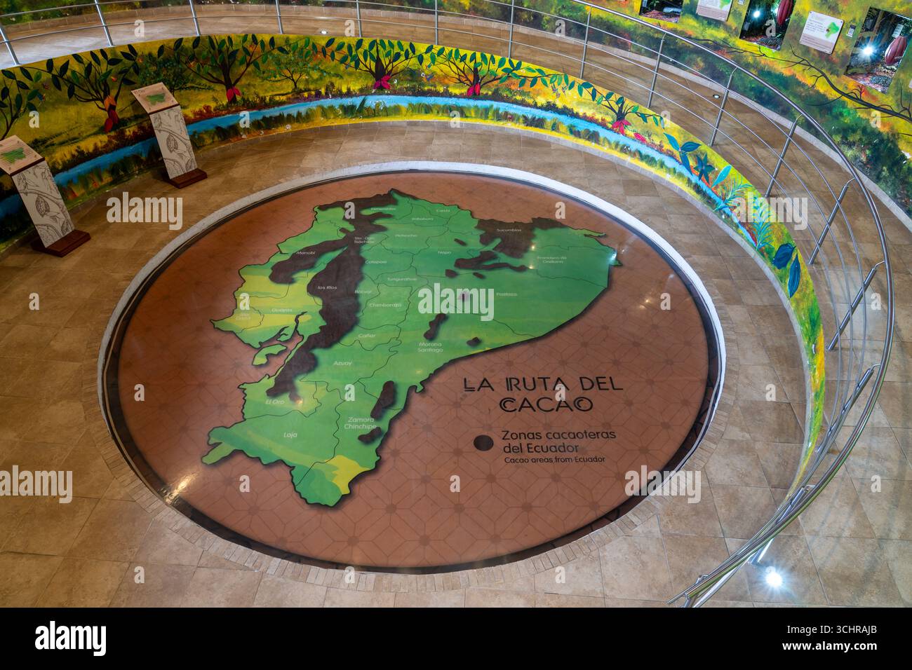 A map of cacao production in Ecuador in the Museum of Cacao & Chocolate ...