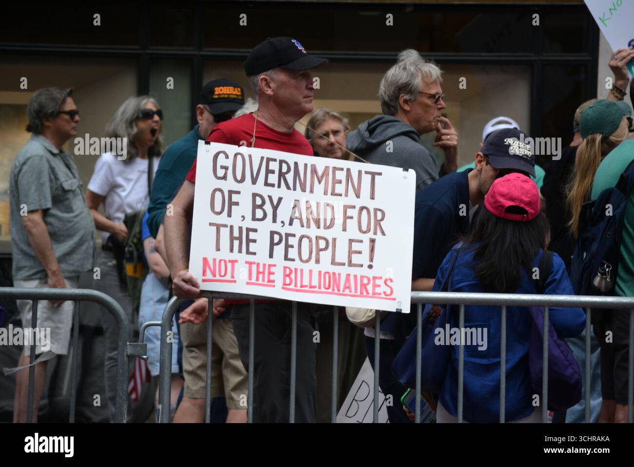 Workers over Billionaires Labor Day rally across from Trump Tower in ...