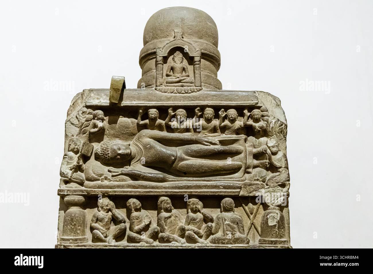 ancient sculpture depicting events from buddha’s life Stock Photo - Alamy