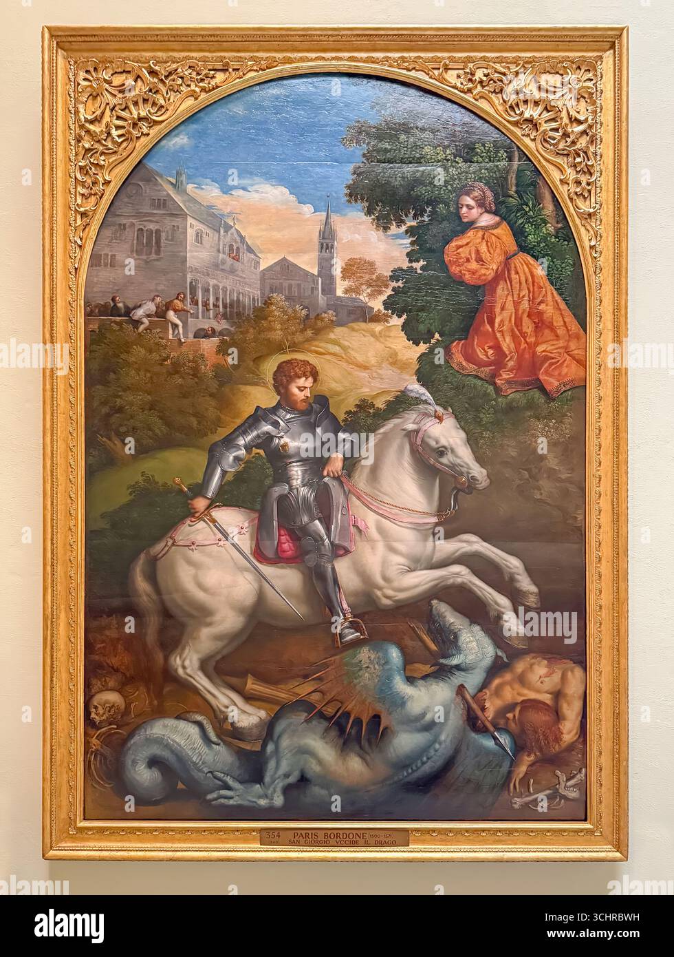 VATICAN CITY, ROME, ITALY - AUGUST 02, 2025 Oil painting by Paris ...