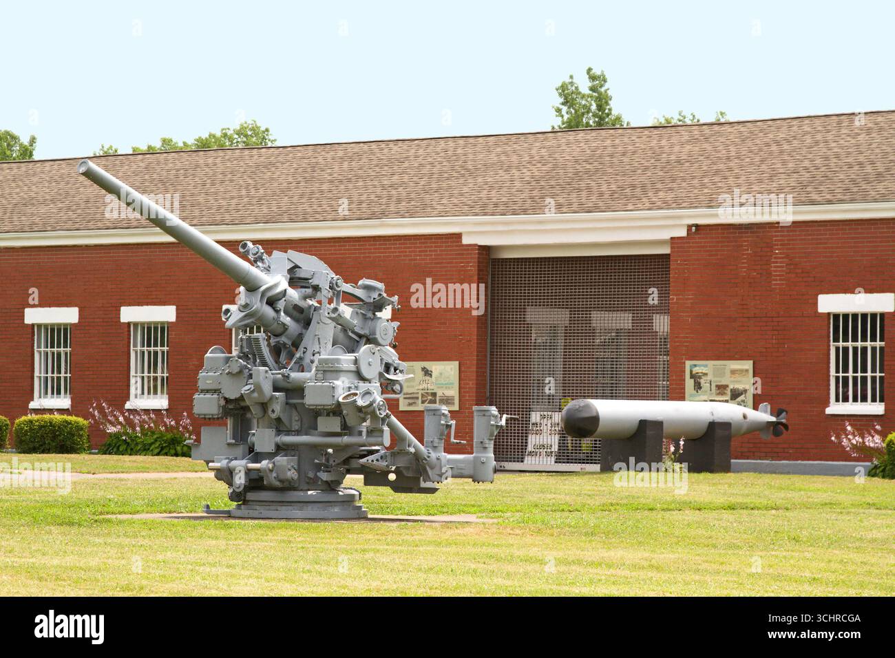Sampson Military Museum, exterior, former military training base, red ...
